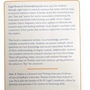 Other | Legal Research Demystified A Stepbystep Approach By Eric P ...